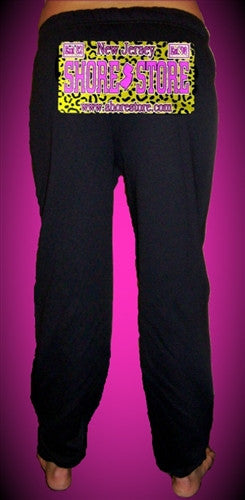 Gold Leopard License Plate Sweatpants 435 – Shore Store